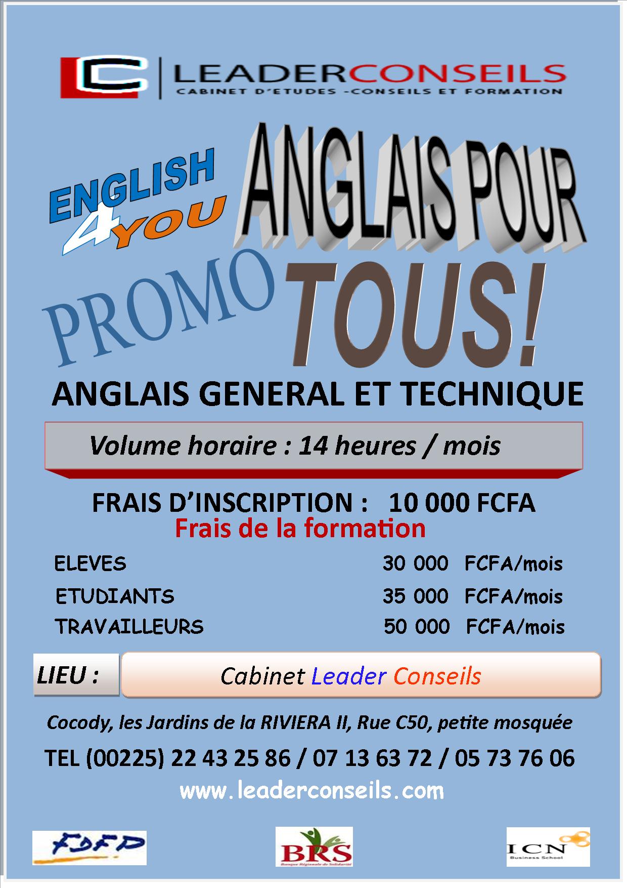 ANGLAIS POUR TOUS - Annonces - Educarriere.ci