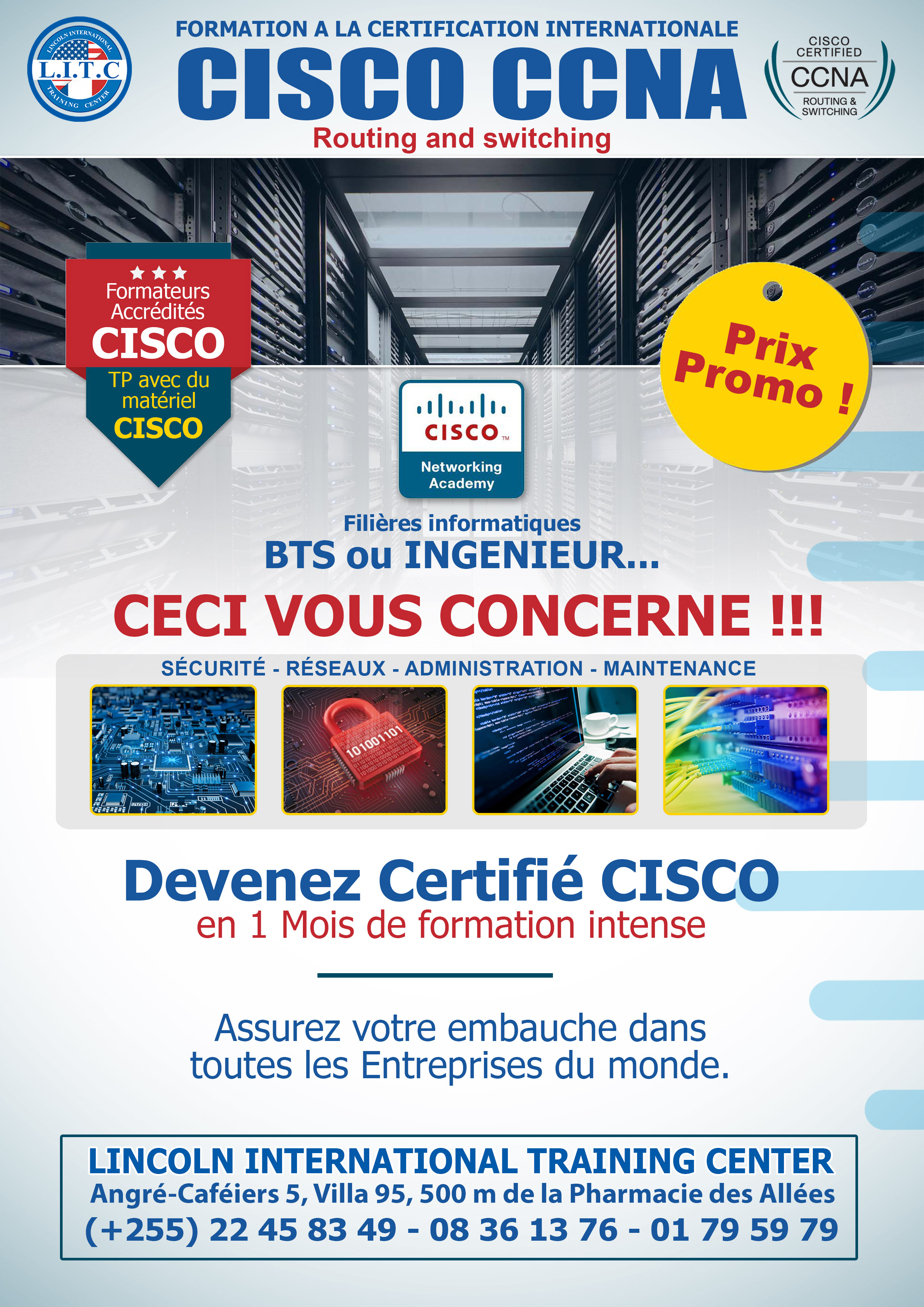CERTIFICATION INTERNATIONALE CISCO CCNA - Annonces - Educarriere.ci